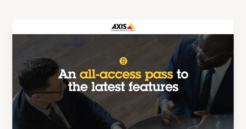 Solution Gold Partner Opportunity - Axis Communications